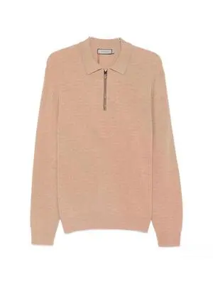 Canali Half-zip Polo Shirt - Neutrals