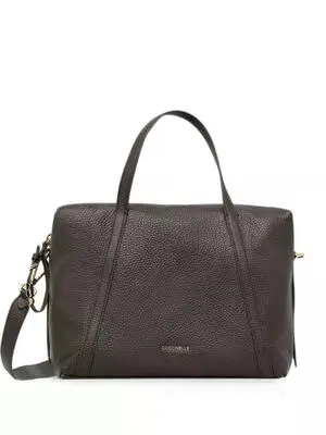 COCCINELLE Grained Leather Tote Bag - Brown