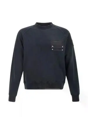 BLAUER. Chest-pocket Raglan-sleeve Sweater - Black