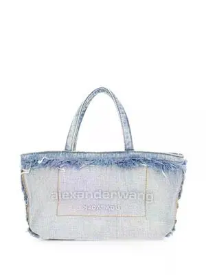 Alexander Wang Frayed Denim Tote Bag - Blue