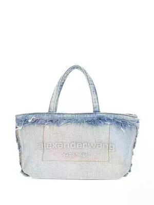 Alexander Wang Frayed Denim Tote Bag - Blue