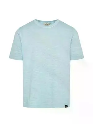 GRAN SASSO Slub-texture Side-slit T-shirt - Blue