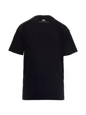 Elisabetta Franchi Cotton Slogan Print T-shirt