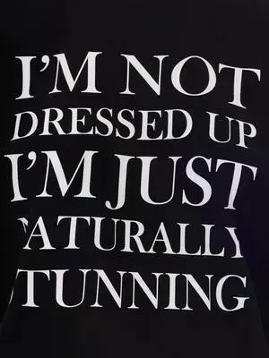 Elisabetta Franchi Cotton Slogan Print T-shirt