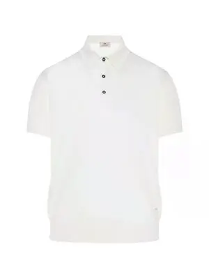 MANDELLI Logo-plaque Polo Shirt - White