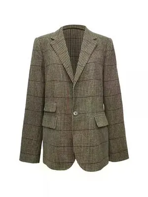 Ralph Lauren Houndstooth Single-breasted Jacket - Brown