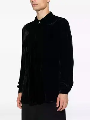 Rick Owens Velvet Webbing-detail Shirt