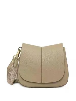 GIANNI CHIARINI Medium Helena Round Grained Cross Body Bag - Neutrals