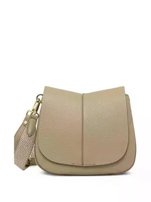 GIANNI CHIARINI Medium Helena Round Grained Cross Body Bag - Neutrals