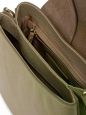 GIANNI CHIARINI Medium Helena Round Grained Cross Body Bag - Neutrals