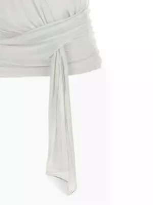 7 For All Mankind Draped Detail T-shirt - White