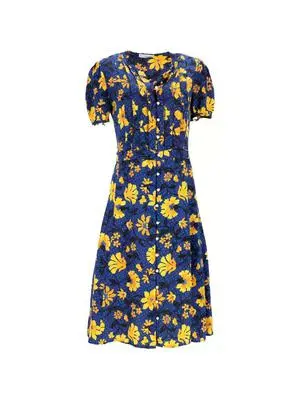 Altuzarra Madelena Printed Midi Dress - Blue