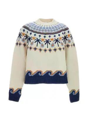 Alanui Jacquard-knit Sweater - Neutrals