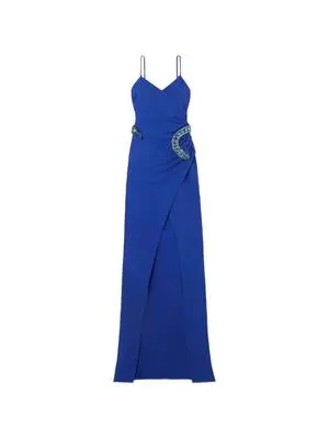 Balmain Embellished Wrap-effect Maxi Dress