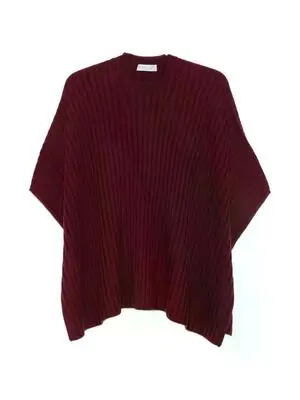 Gabriela Hearst Ribbed-knit Poncho - Red