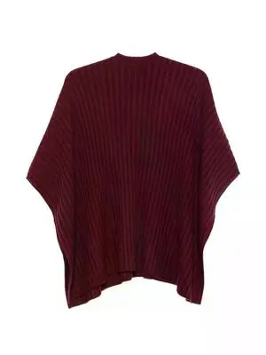 Gabriela Hearst Ribbed-knit Poncho - Red