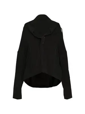 Yohji Yamamoto Safety-pin-fastening Drawstring Jacket - Black