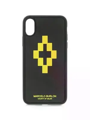 COUNTY OF MILAN Marcelo Burlon Cross 3d Iphone Case - Black