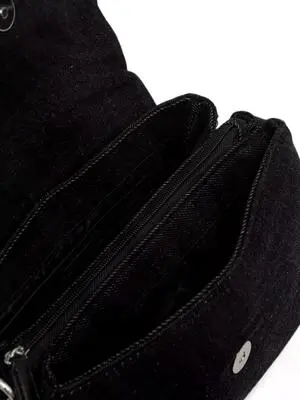 Dkny Stud-embellished Denim Shoulder Bag
