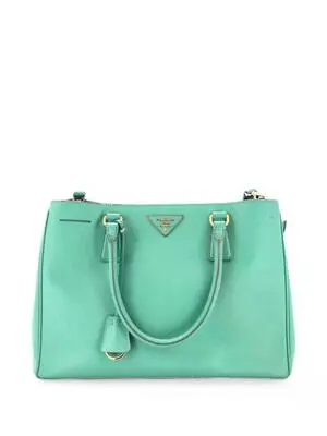 Prada Gardener's Saffiano Leather Medium Tote Bag - Blue