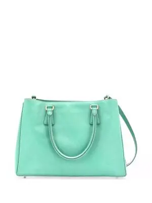 Prada Saffiano Leather Medium Tote Bag - Blue