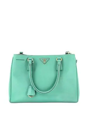 Prada Saffiano Leather Medium Tote Bag - Blue