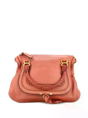 Chloé Chloé Marcie Leather Large Shoulder Bag Pink