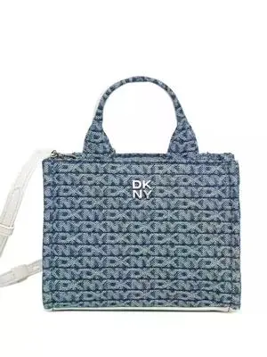 Dkny Logo Pattern Tote Bag - Blue
