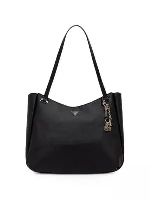 Guess Gilda Logo-plaque Charm-detail Tote Bag - Black