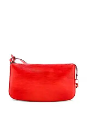 LOUIS VUITTON Pochette Accessoires Nm Epi Leather Clutch Bag - Red
