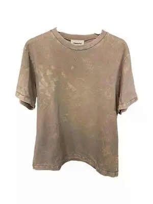 ATOMO FACTORY Acid-wash Jersey T-shirt - Brown