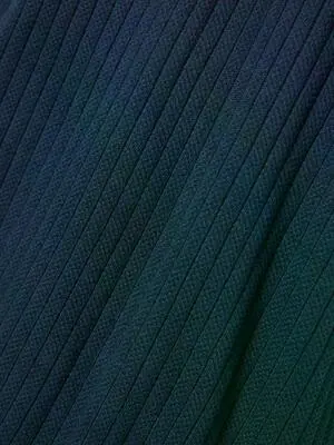 Corneliani Ribbed-knit Short-sleeve Polo Shirt - Blue