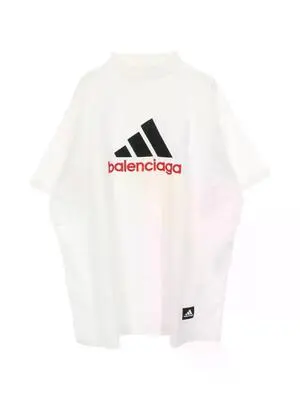 Balenciaga X Adidas 2000 Logo-embroidered T-shirt - White