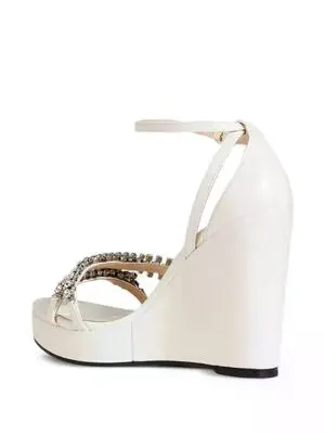 JIMMY CHOO Embellished Wedge Sandals