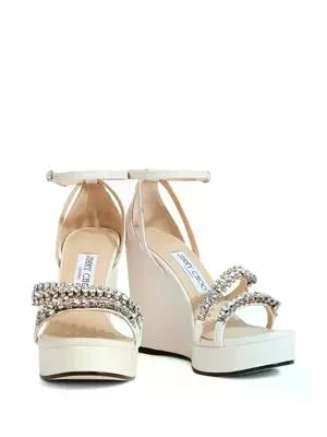 JIMMY CHOO Embellished Wedge Sandals