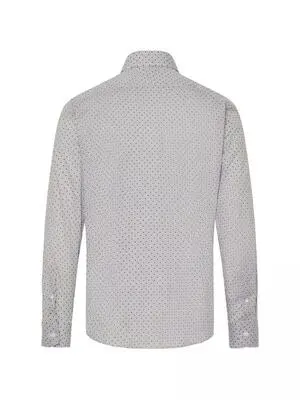 Fedeli Geometric-print Long-sleeve Shirt