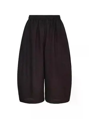 RENLI SU Embroidered Wide-leg Trousers - Black