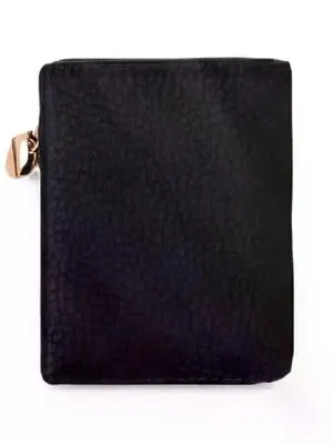 Borbonese Logo-plaque Pebbled-texture Wallet - Black