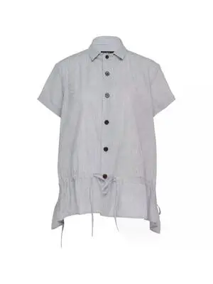 Y’s Gather-detail Drawstring Blouse - Grey