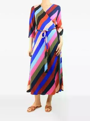 Diane Von Furstenberg V-neck Wrap Midi Dress