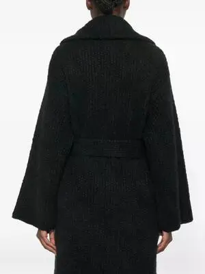 Alanui Ribbed-knit Belted Coat