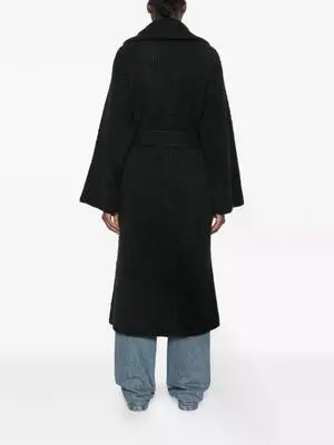 Alanui Ribbed Knit Belted Coat