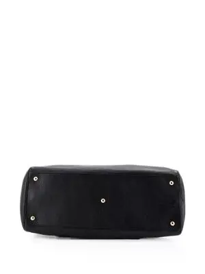 Gucci Bamboo Shopper Leather Large Tote Bag - Black
