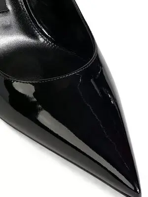 SERGIO ROSSI Patent-leather Slingback Pumps - Black