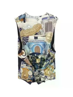 Hermès Automobile Print Waistcoat