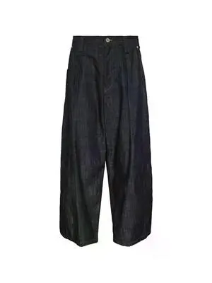 Y’s Pleated Patch-pocket Jeans - Blue