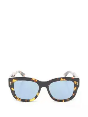Gucci 2020s Tortoiseshell-effect Square-frame Sunglasses - Brown