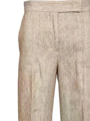 Max Mara Chevron-pattern Linen Trousers