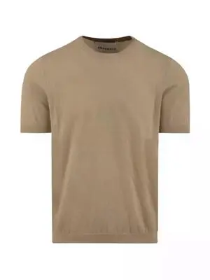 AMARANTO Fine-knit Short-sleeve Sweater