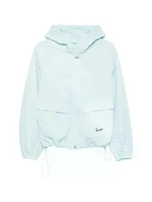 Kenzo Hooded Logo-embroidered Jacket - Blue